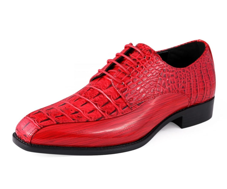 Oxford Red Shoes | Mens Alligator Print | Harvey by Amali – Amali Shoes