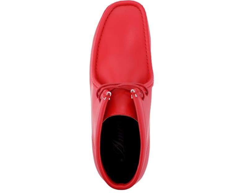 Mens Red Chukka Boots | Man-Made Leather | Jason2 by Amali – Amali Shoes