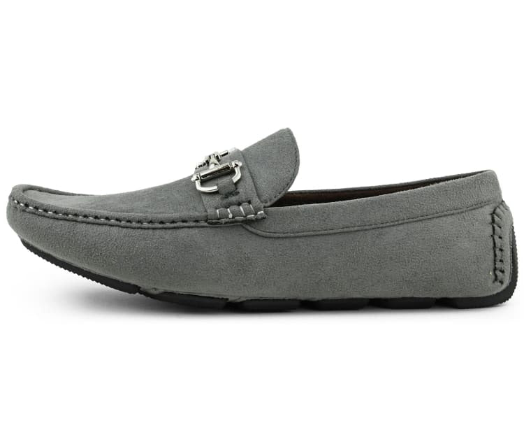 Grey Driving Loafers | Suede Comfort | Walken by Amali – Amali Shoes