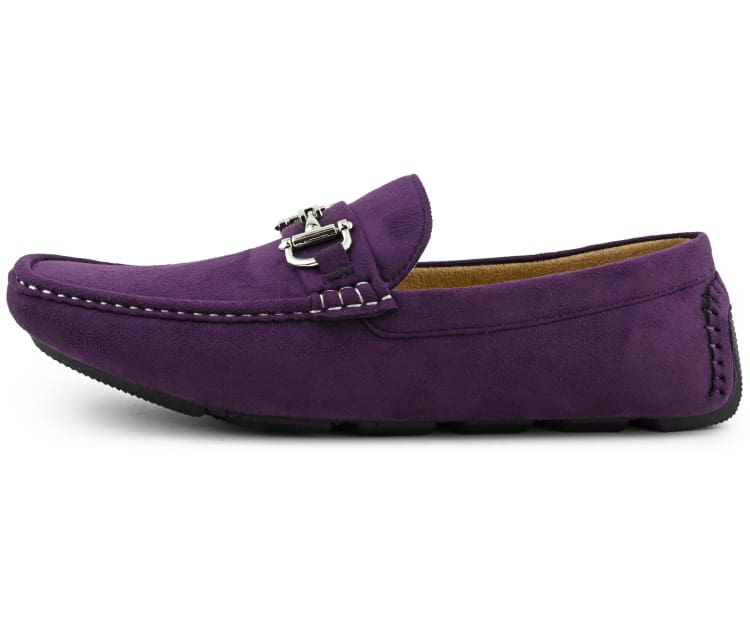Purple Driving Loafers | Suede Comfort | Walken by Amali – Amali Shoes